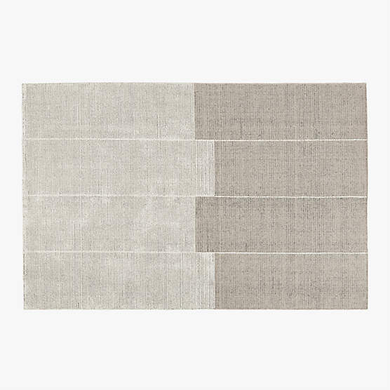 Sundown Grey and White Modern Ombre Area Rug 5'x8' + Reviews | CB2