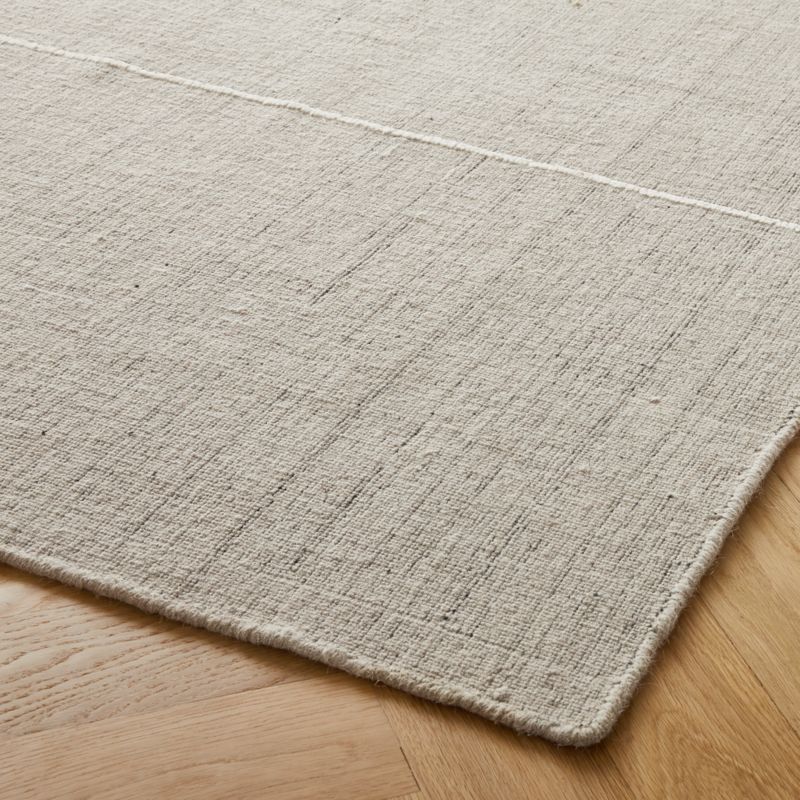 Bass Grey Handloomed Area Rug 5'x8' + Reviews | CB2