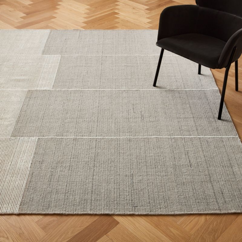 Bass Grey Handloomed Area Rug 5'x8' + Reviews | CB2