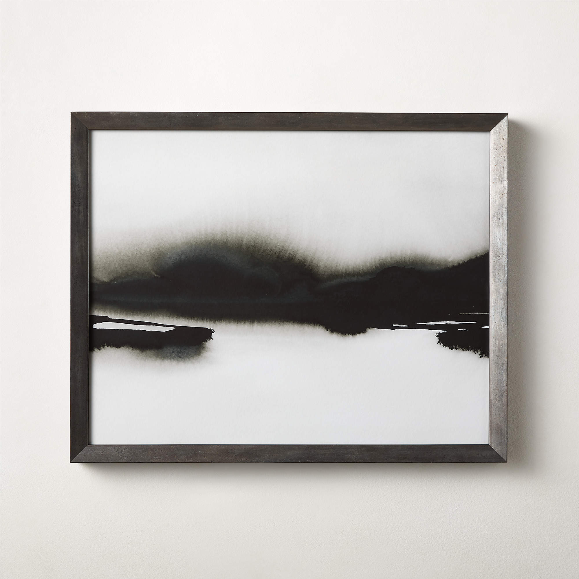 Bayview Modern Abstract Black and White Framed Wall Art 20"X16 ...