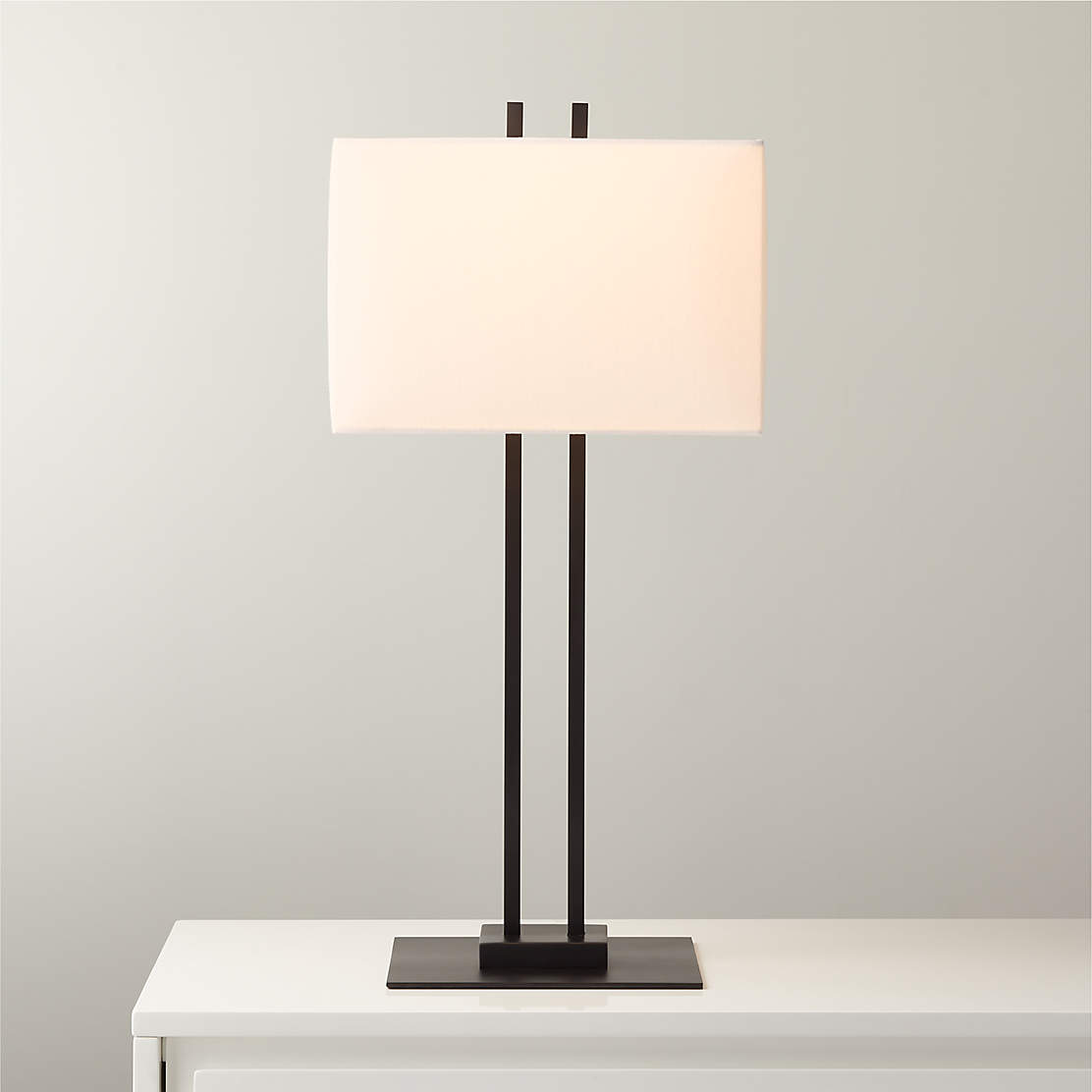 Polar Black Cement Table Lamp + Reviews | CB2