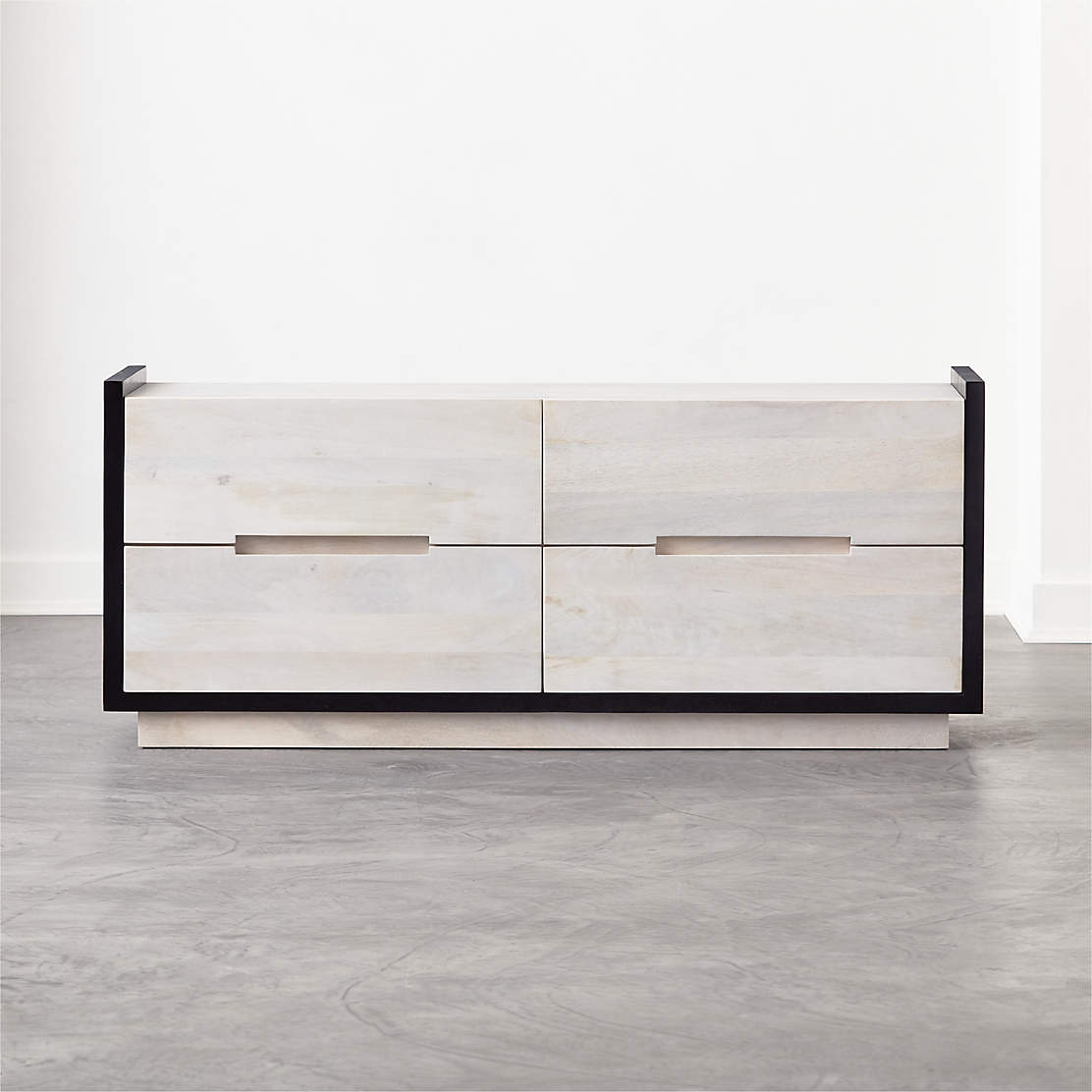 Bowen Oak Inlay Low Dresser + Reviews | CB2