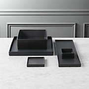 Bento Rectangular Matte Black Serving Platter + Reviews | CB2