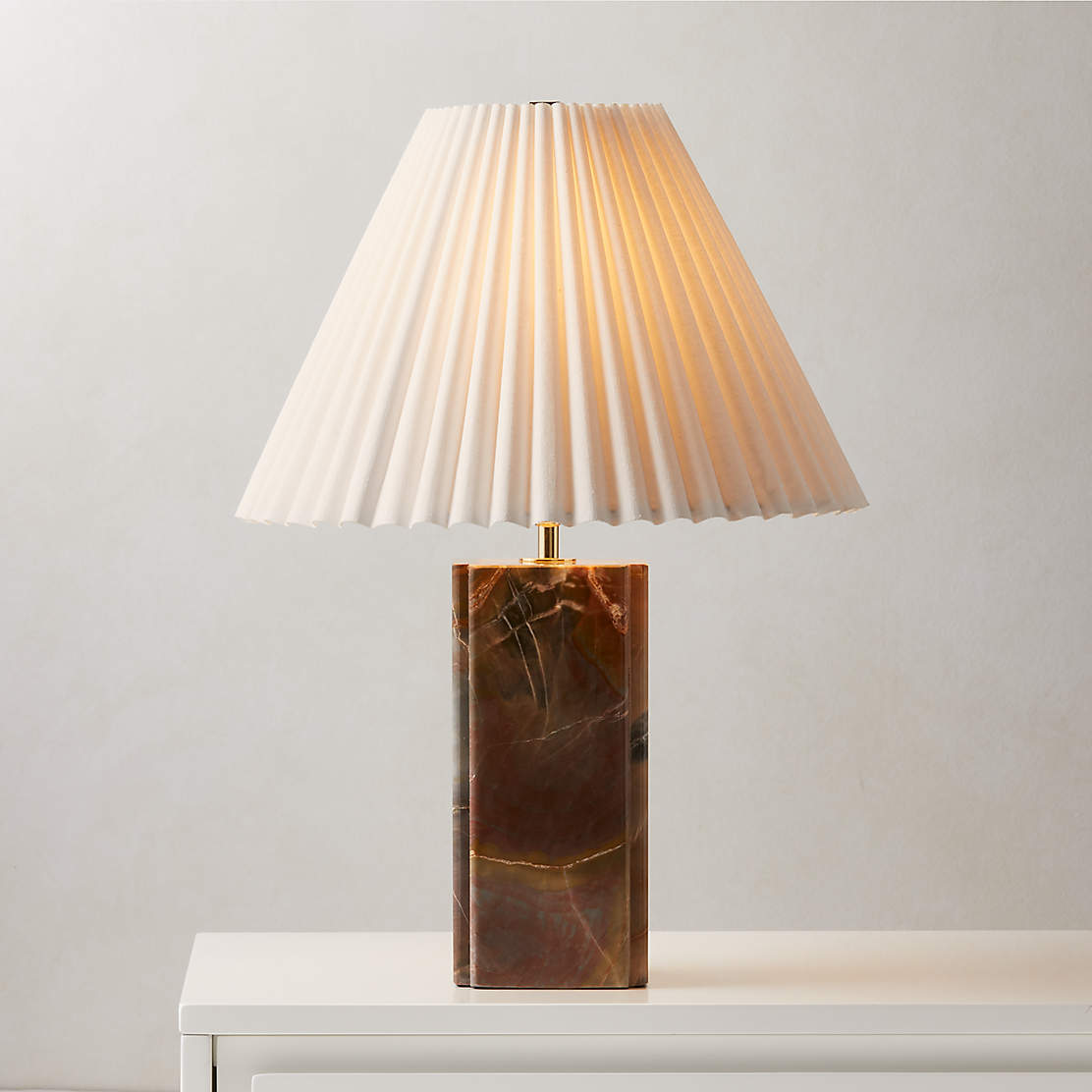 Bianca White Marble Table Lamp + Reviews | CB2
