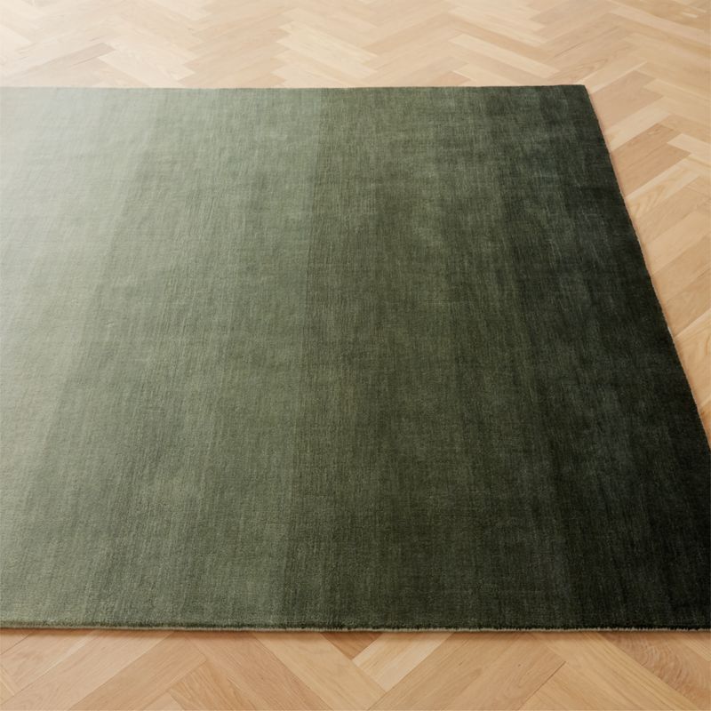 Bicoastal Handwoven Green Wool Area Rug 9'x12' + Reviews | CB2