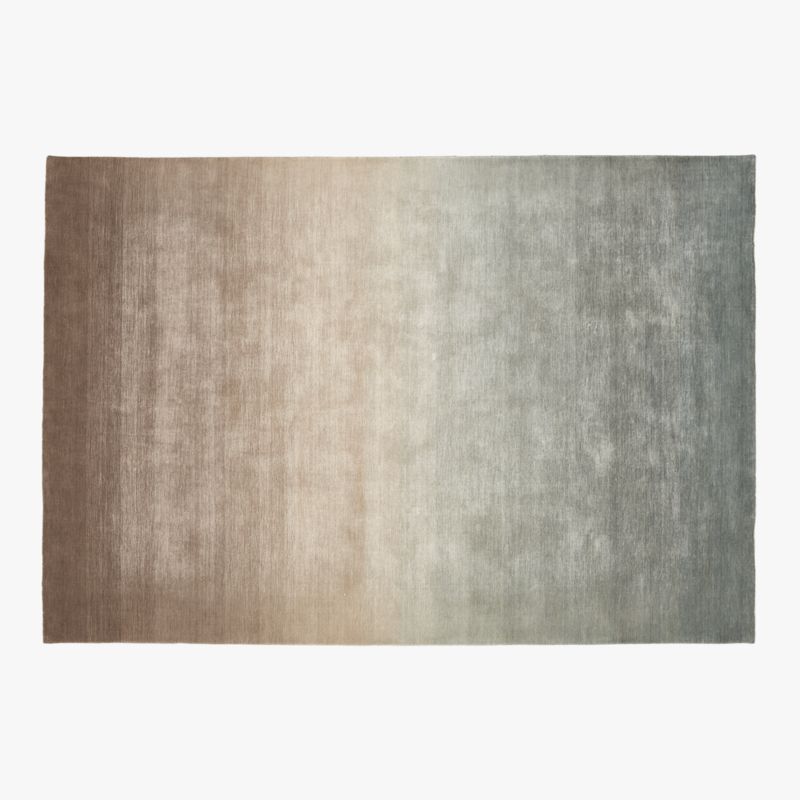 Bicoastal Handwoven Taupe Wool Area Rug 6'x9' + Reviews | CB2