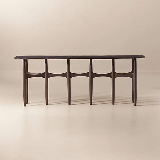 Ipsilon 53" Black Metal Console Table + Reviews | CB2