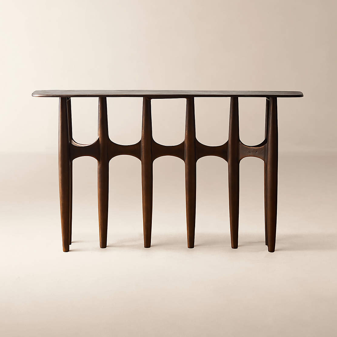 Bixby 80" Bronze Cast Aluminum Console Table + Reviews | CB2 Canada