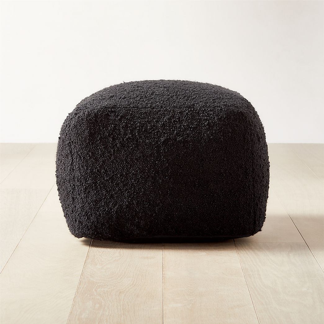 Bouclé Ottomans, Poufs & Stools | CB2