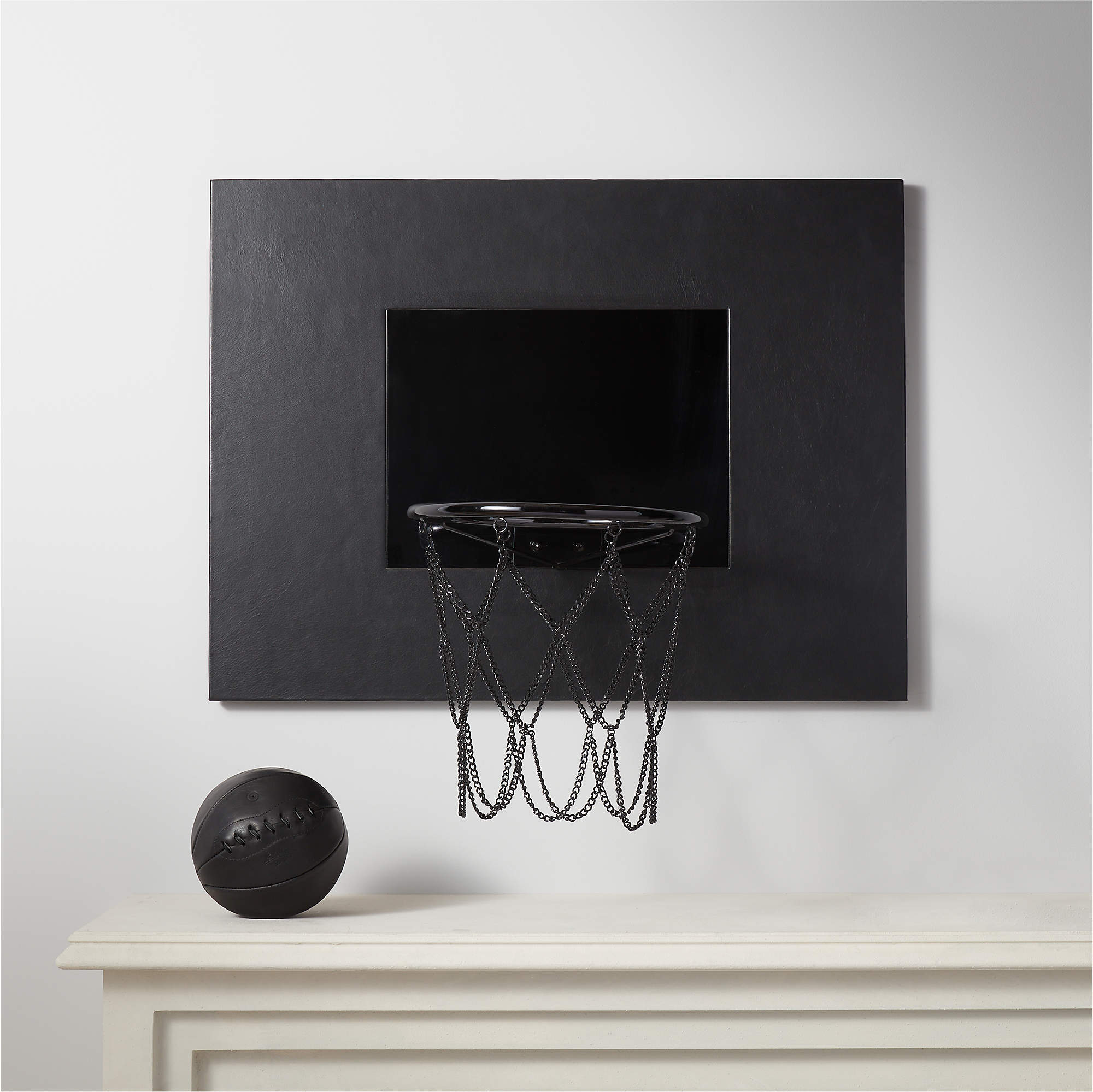 Black Leather Basketball Hoop + Reviews | CB2 Canada
