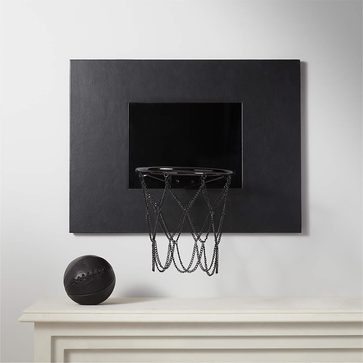 Black Leather Basketball Hoop + Reviews | CB2