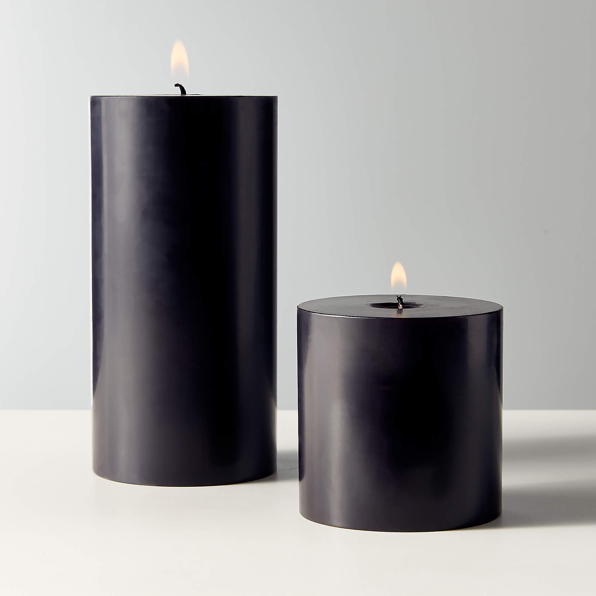 Black Pillar Candles | CB2