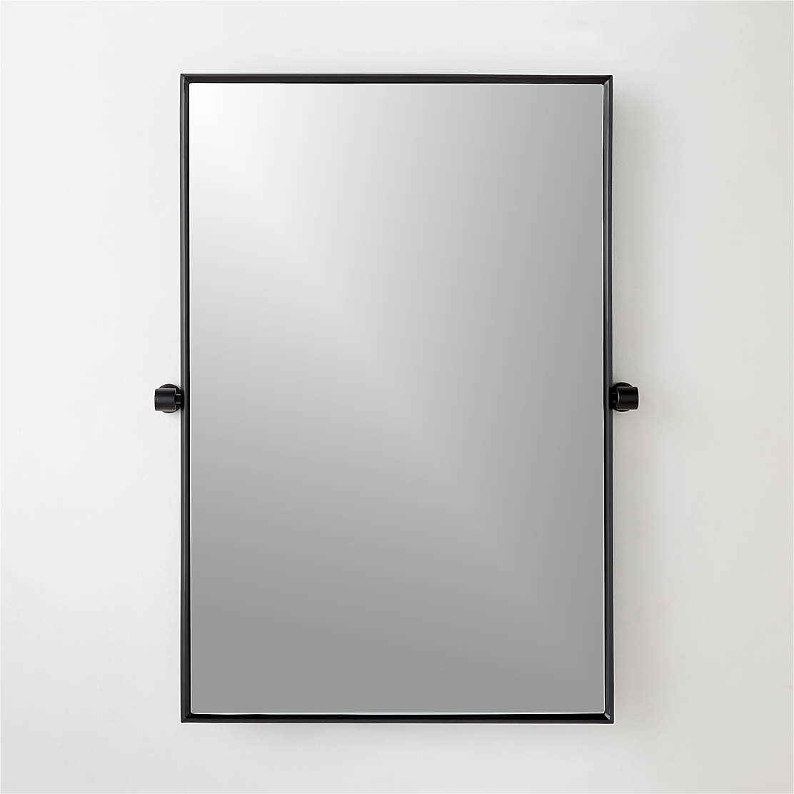 Infinity Black Rectangular Wall Mirror 24"x36" + Reviews | CB2
