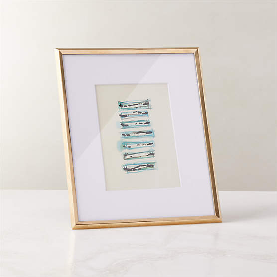 Gallery Brass Picture Frame with White Mat 5"x7" + Reviews | CB2 Canada