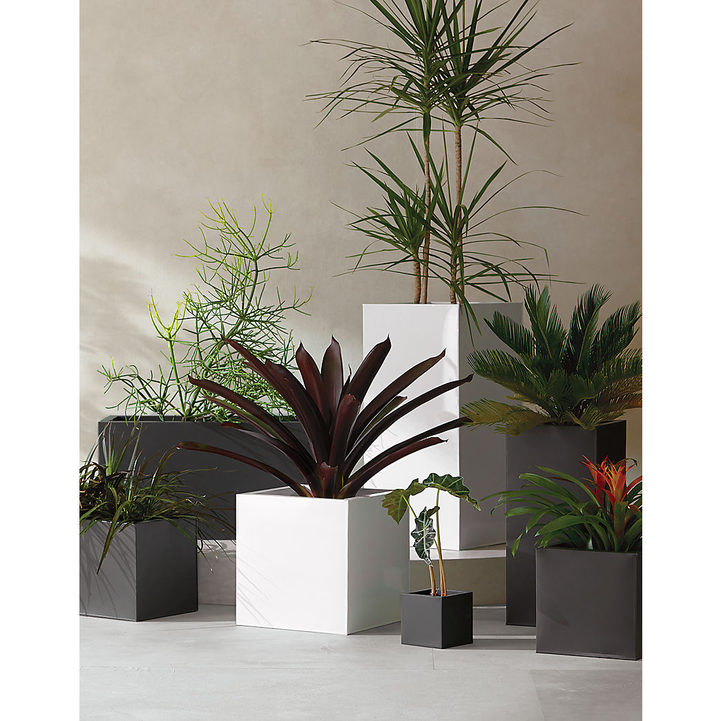 Modern Metal Planters | CB2 Canada