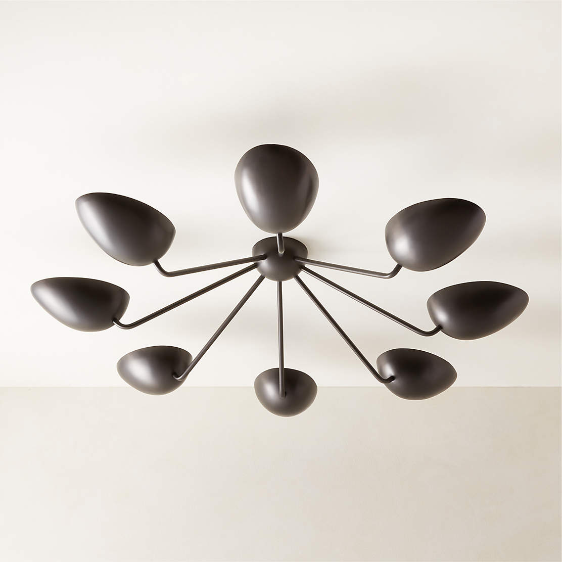 Lani White Flush Mount Light + Reviews | CB2 Canada