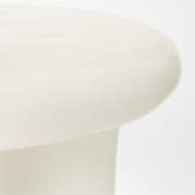 Bodene Round Ivory Resin Side Table + Reviews | CB2
