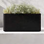 Boka Modern Rectangular Black Outdoor Planter + Reviews | CB2