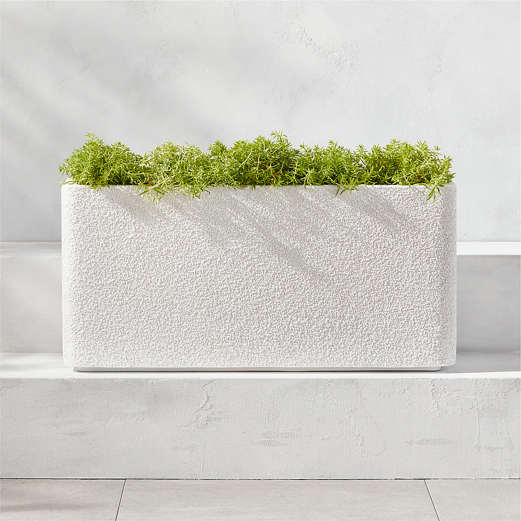 Modern White Outdoor Planters, Plant Pots and Planter Bowls | CB2