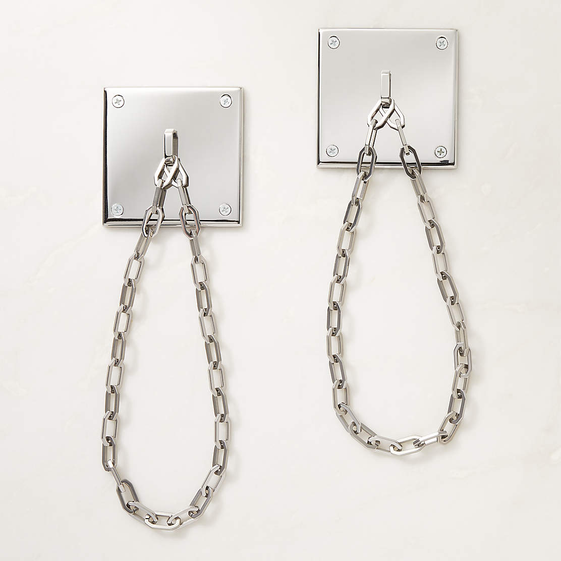 Bolt Polished Nickel Chain Curtain Tieback + Reviews | CB2
