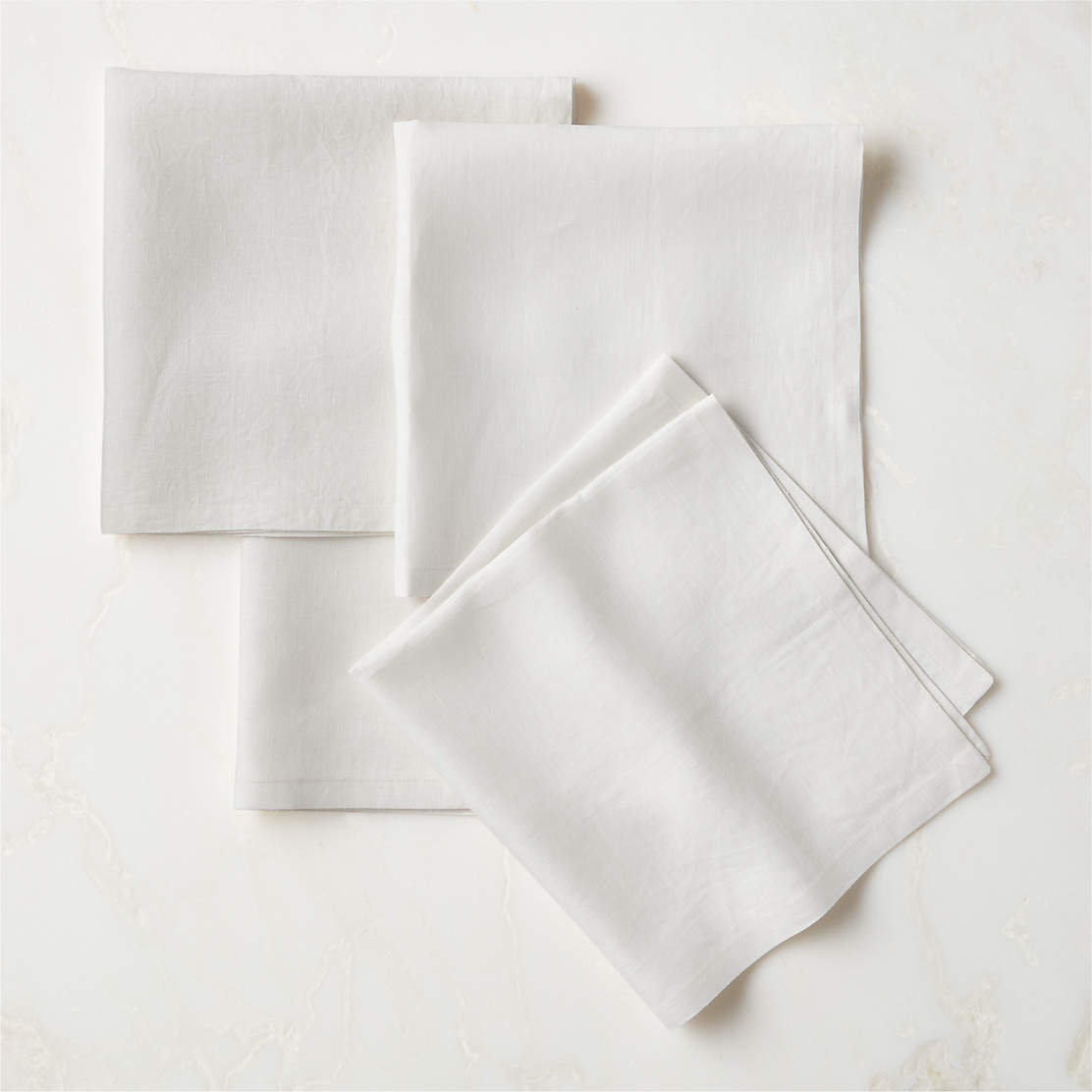 Bolt Grey Linen Napkin Set of 4 + Reviews | CB2