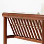 Bonelli Modern Teak Outdoor Lounge Chair with Ivory Sunbrella Cushions ...