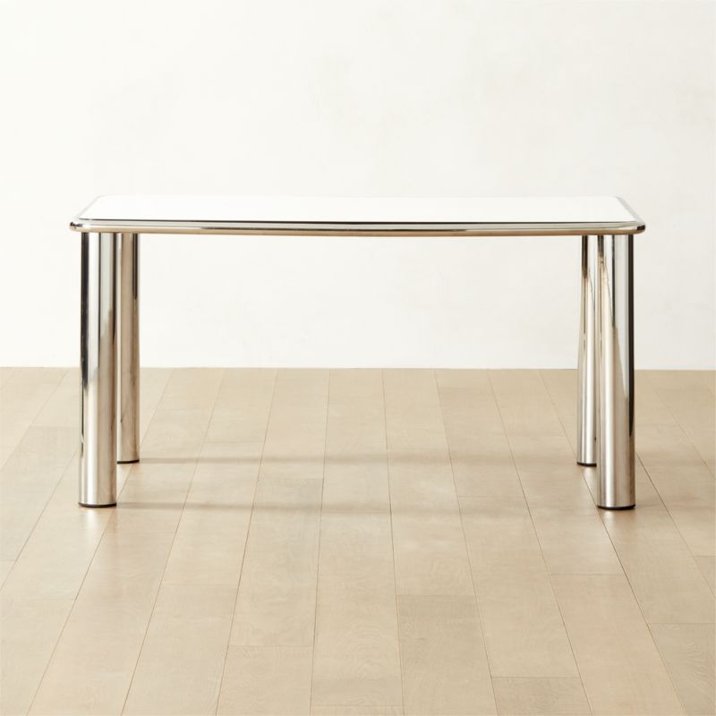 Bovisio Rectangular Smoked Glass Dining Table | CB2