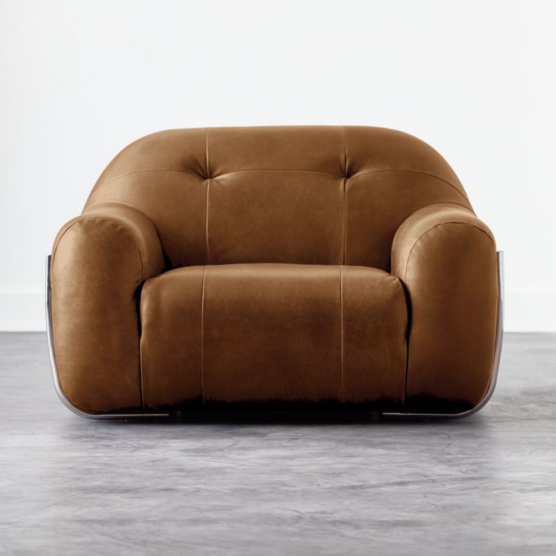 Brace Saddle Leather Chair | CB2