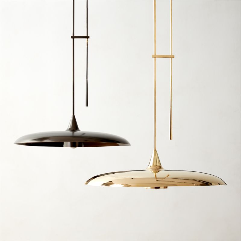 Brio Modern Polished Brass Pendant Light + Reviews | CB2