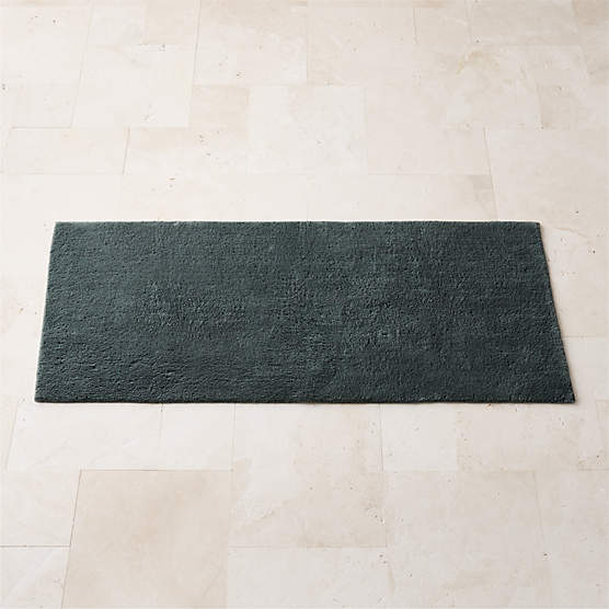 Alex Organic Cotton Black and White Reversible Bath Runner Rug 24"x60 ...