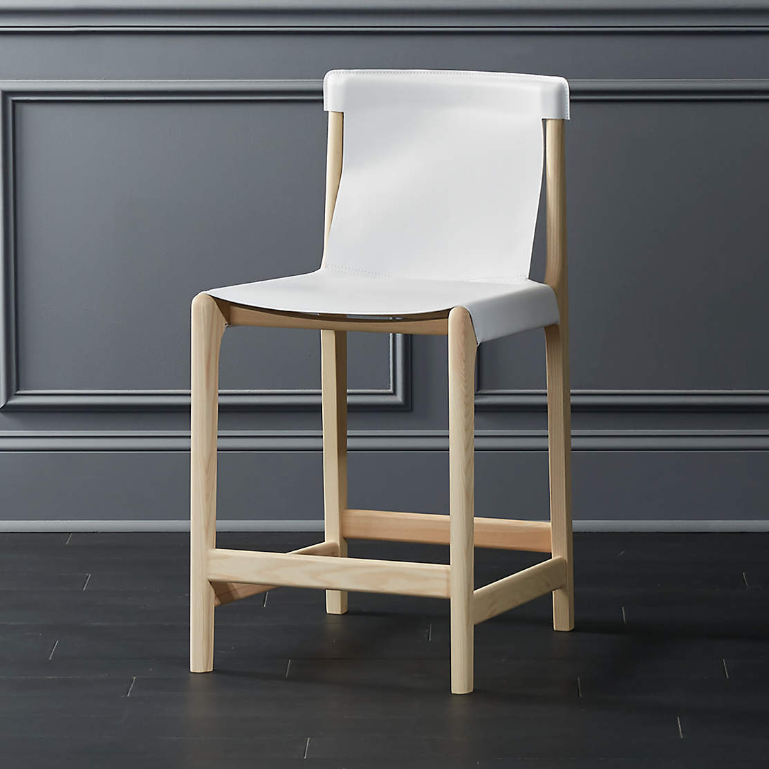 Gabe Modern Gold Low-Back Counter Stool + Reviews | CB2 Canada
