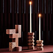 Luis Red Travertine Sculpture | CB2