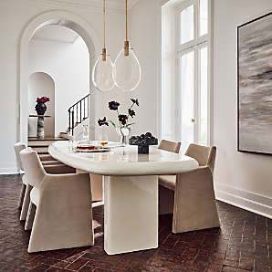Cb2 dining table marble store