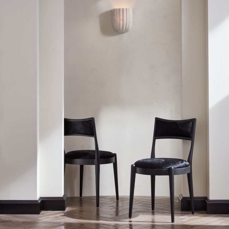 Ariel Fluted White Marble Wall Sconce + Reviews | CB2 Canada