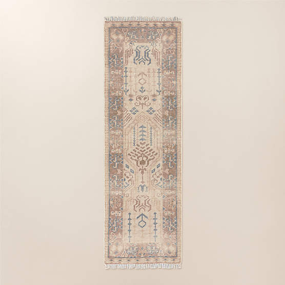 Leera Handloomed Warm White Performance Runner Rug 2.5'X8' + Reviews | CB2