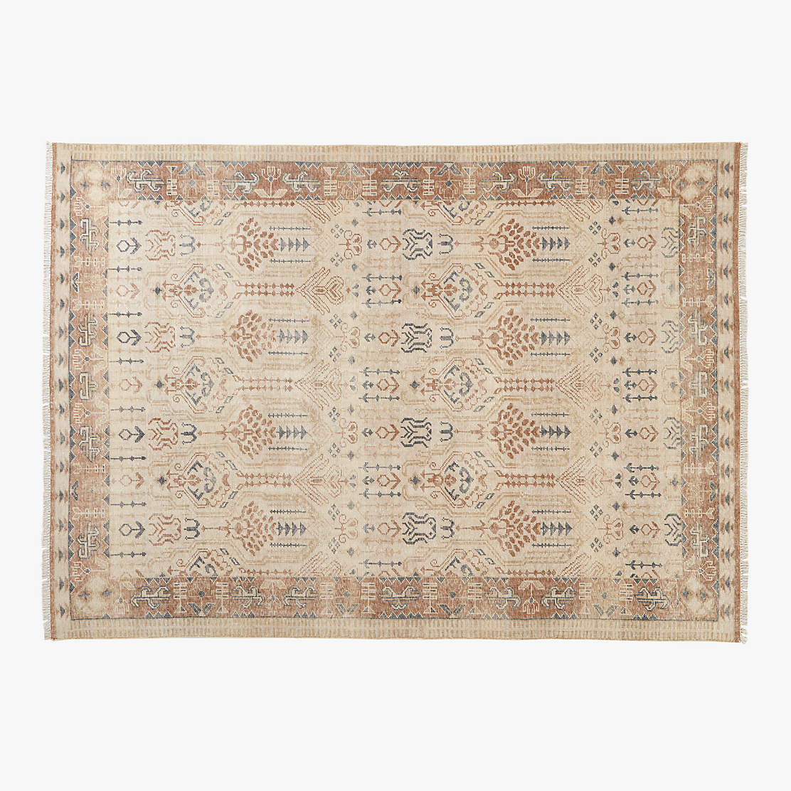 Marrin Hand-Knotted Sand New Zealand Wool Area Rug 10'x14' + Reviews | CB2