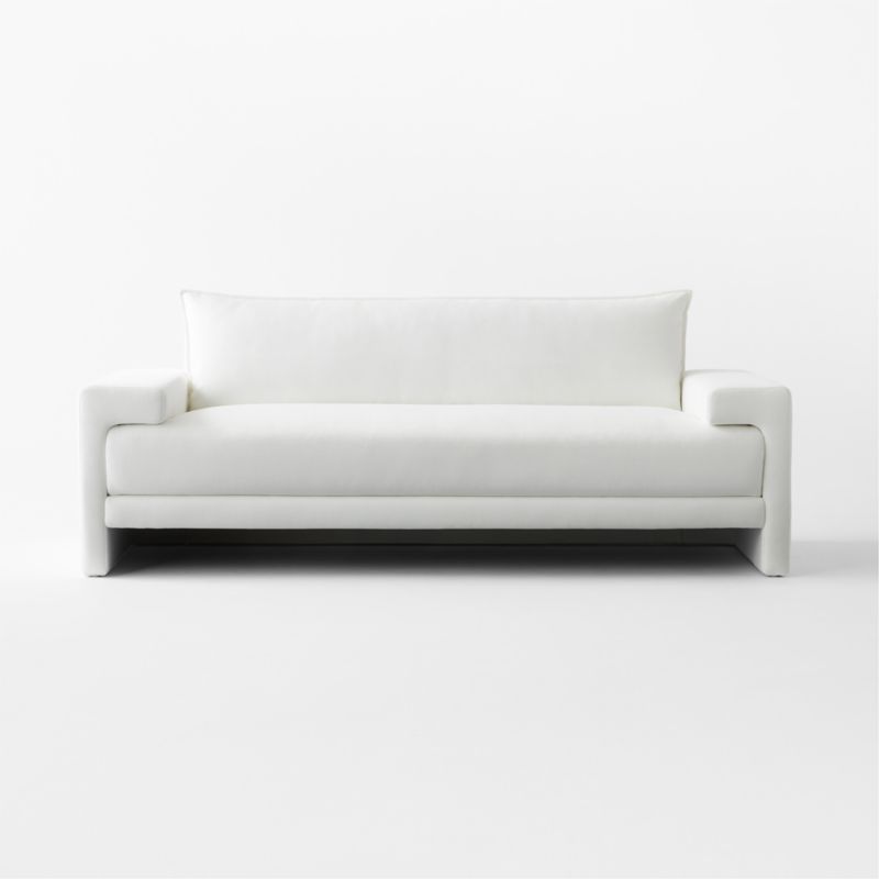 Camden 81" White Performance Fabric Apartment Sofa + Reviews | CB2 Canada