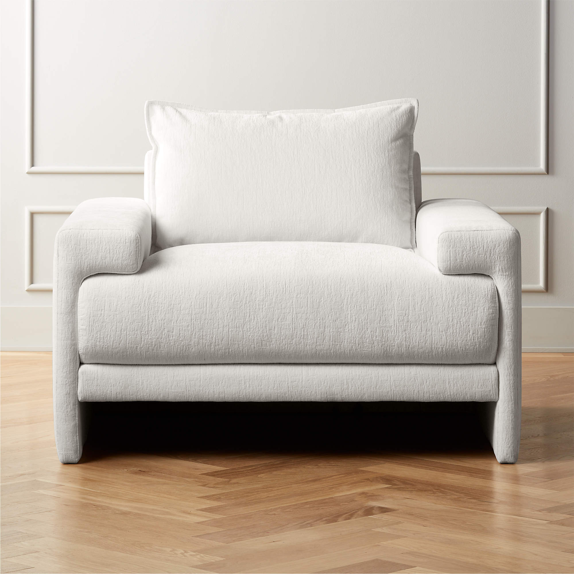 Camden White Modern Lounge Chair + Reviews | CB2