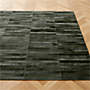Camilia Patchwork Dark Green Hide Area Rug 8'x10' + Reviews | CB2