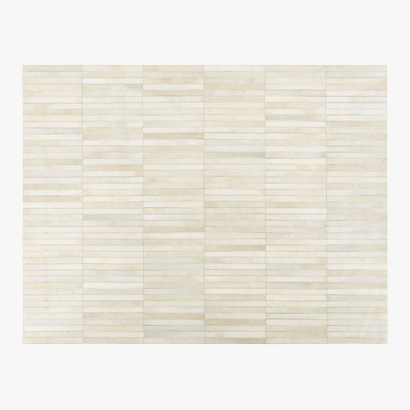 Camilia Patchwork Ivory Hide Area Rug 9'x12' + Reviews | CB2