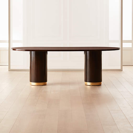 Orrin Black Oval Dining Table + Reviews | CB2