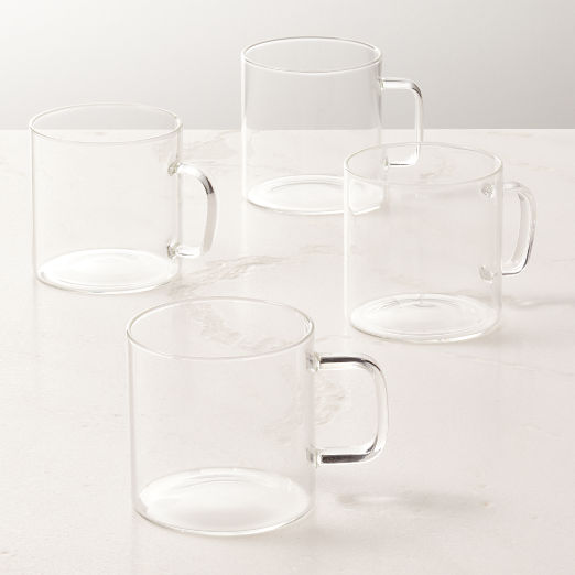 Modern glass coffee mugs | CB2