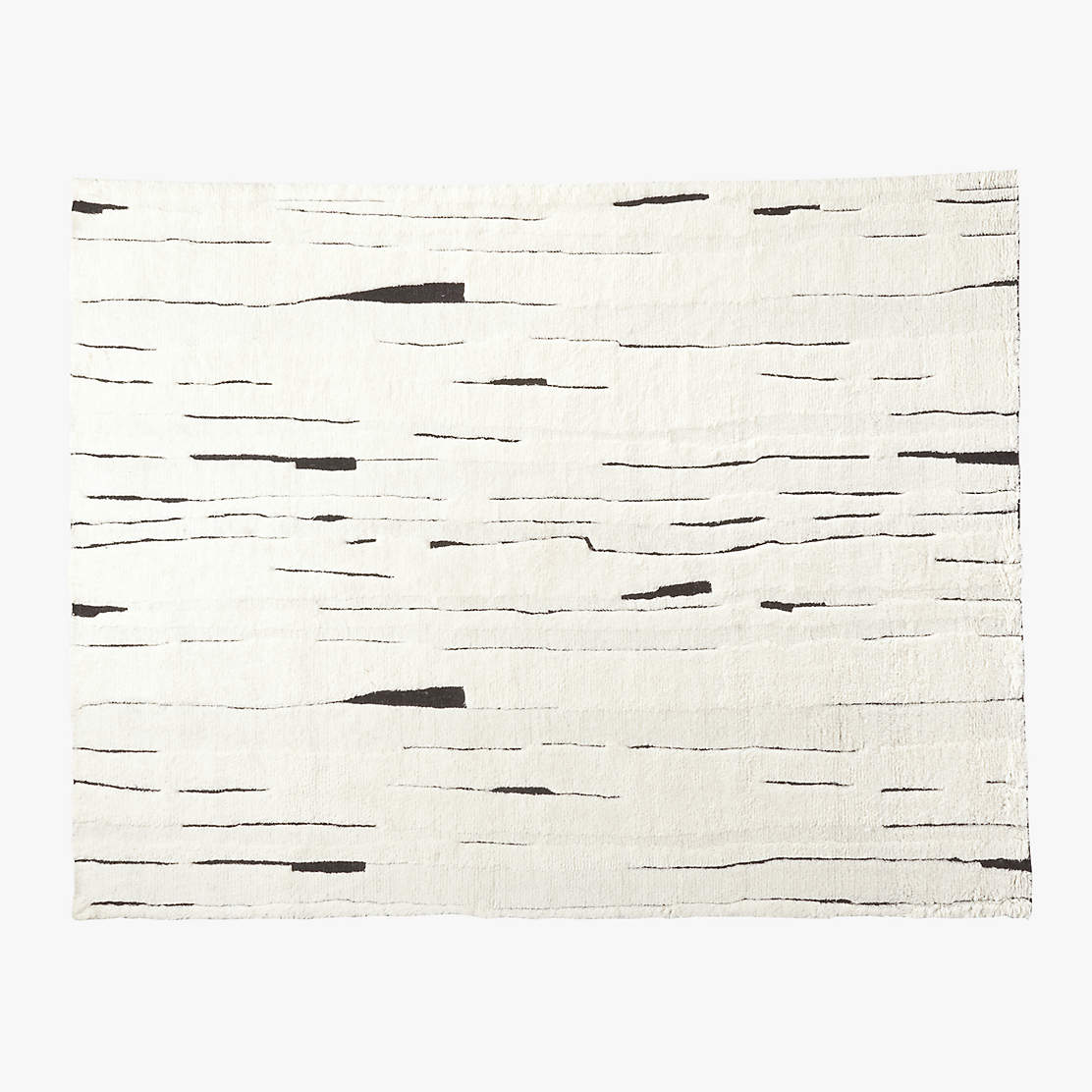 Carana Hand-Knotted Black and White New Zealand Wool Area Rug 8'x10 ...