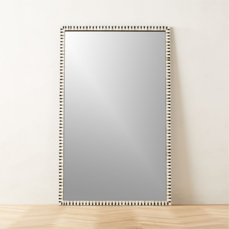 Caraway Modern Bone Inlay Full-Length Floor Mirror 48"x78" + Reviews | CB2