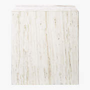 Carmelo Travertine Modern Side Table | CB2 Canada