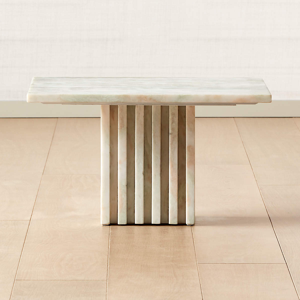 Carve Marble Small Modern Cocktail Table + Reviews | CB2