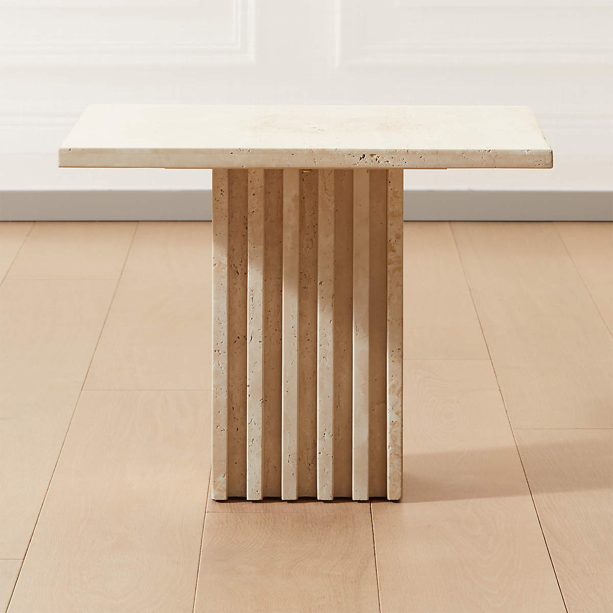 Carve Travertine Cocktail Tables | CB2