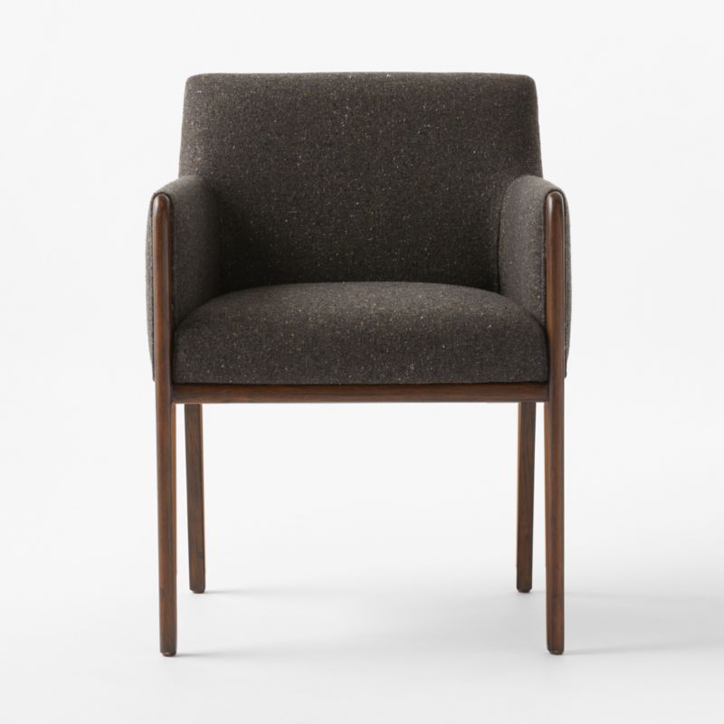 Casa Viva Brown Upholstered Dining Armchair | CB2