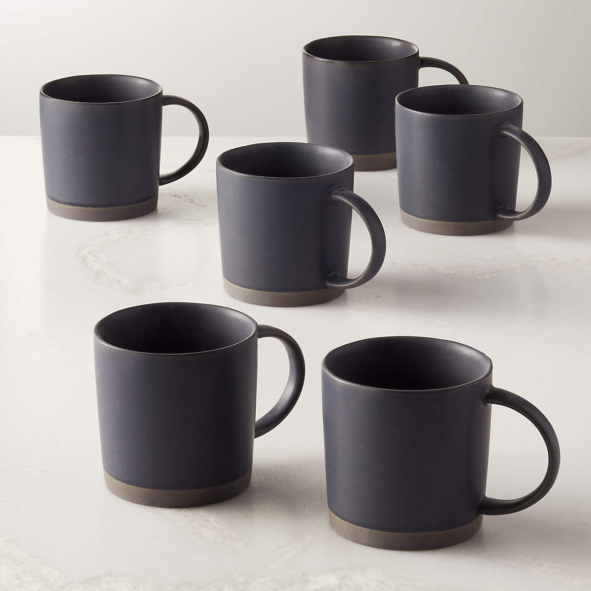Cast Modern Black Coffee Mug Set of 6 + Reviews | CB2