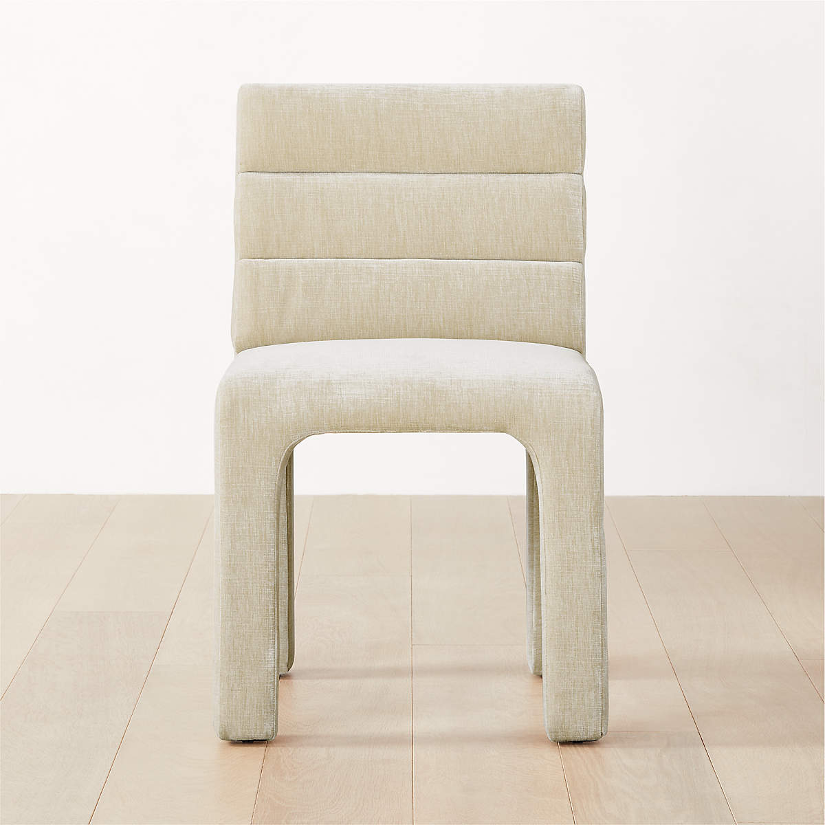 Castell Modern Grey Channel Tufted Dining Chair + Reviews | CB2